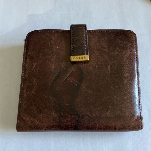 Coach | Bags | Coach Vintage Classic Snap Bifold Leather Wallet Brown ...